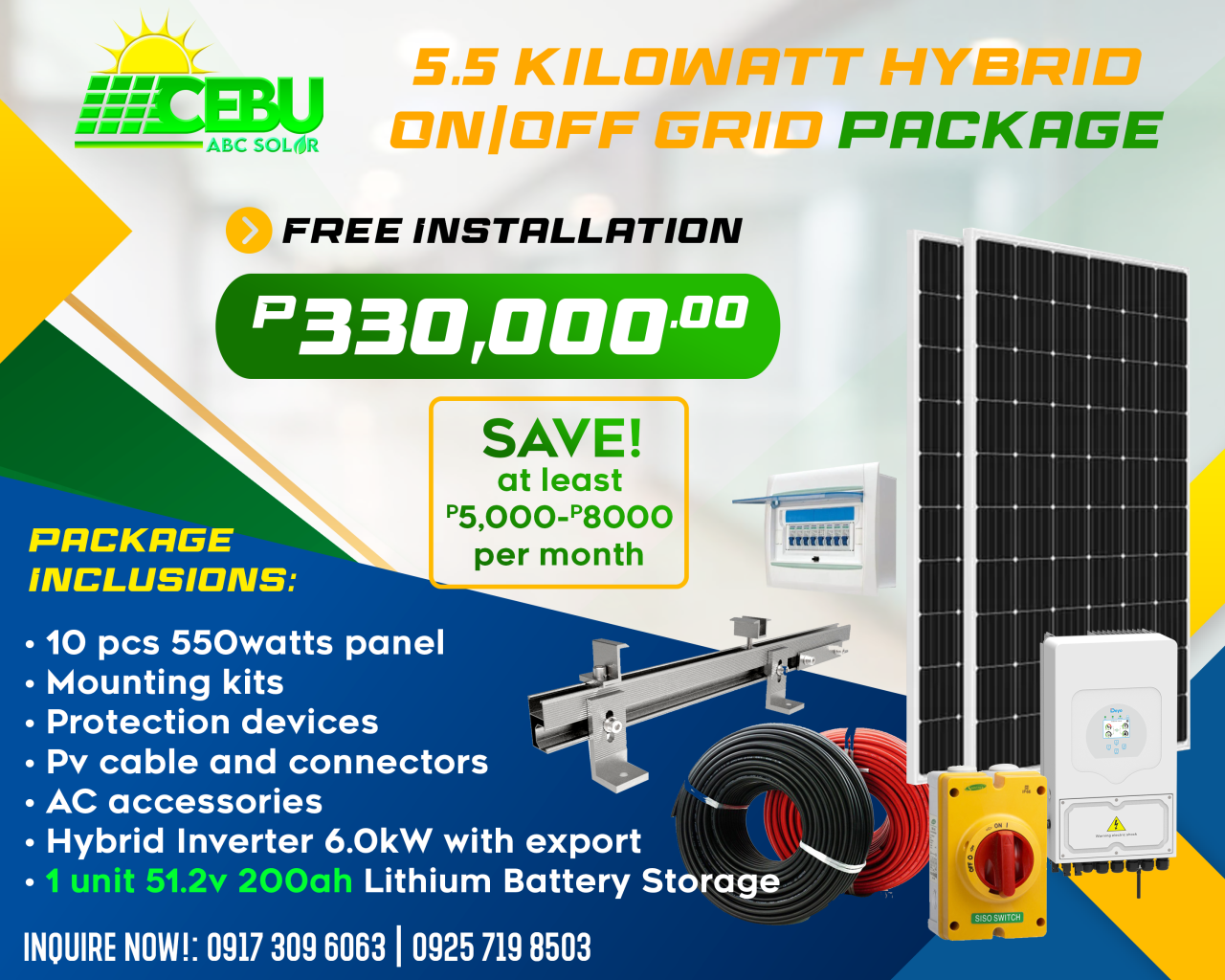 5.8kW Hybrid Ongrid/Offgrid solar package - ABC Solar Electronics